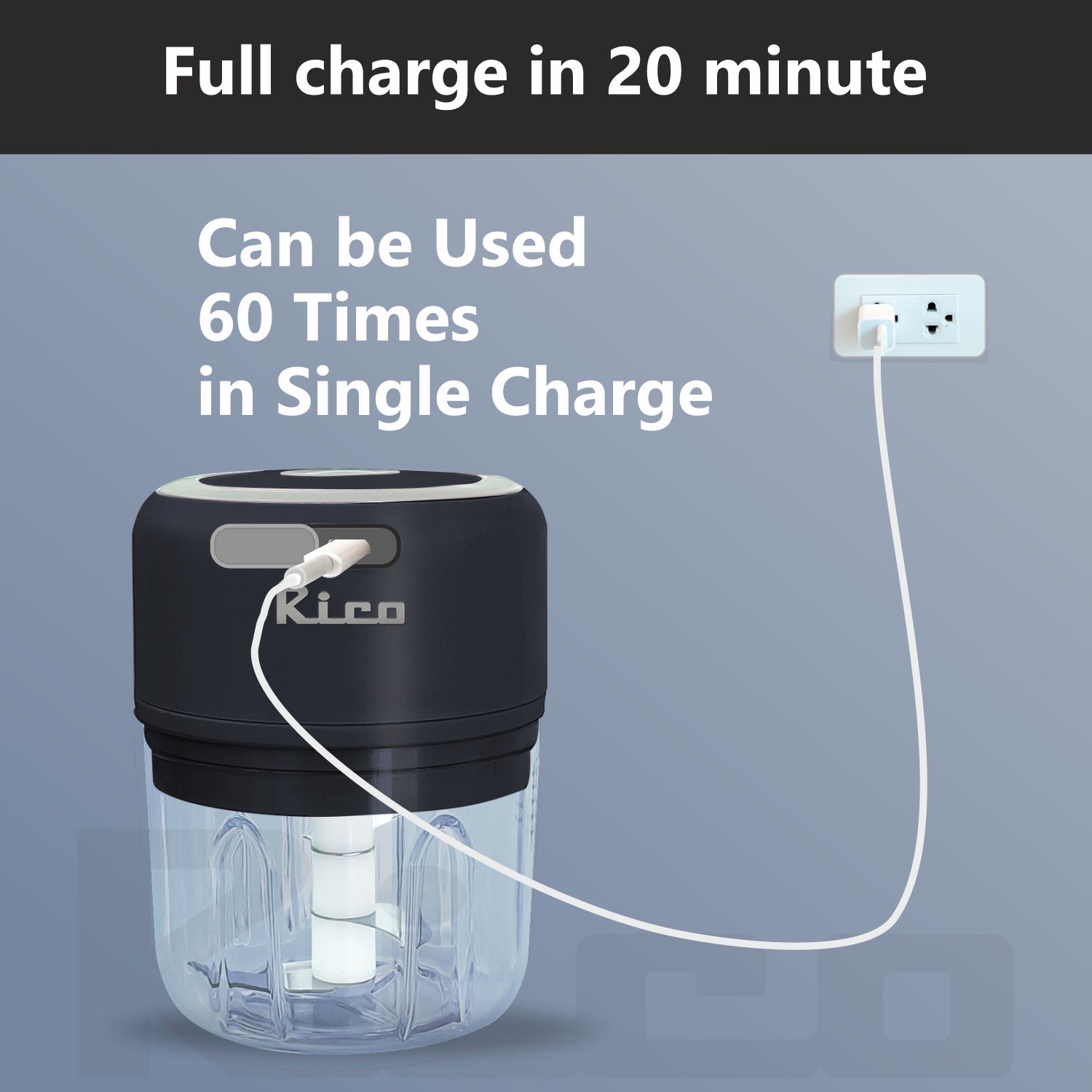 Introducing All New Rechargeable Mini Garlic Chopper.– Rico India