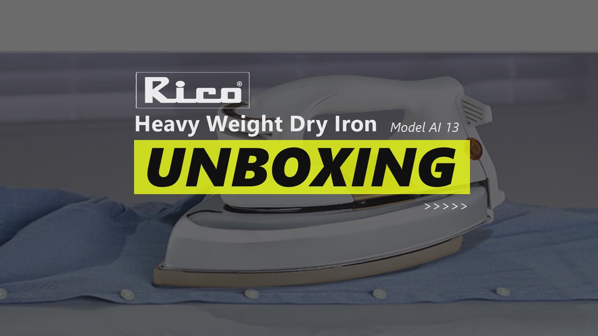 Rico Heavy Weight Automatic Dry Iron – Model AI13– Rico India