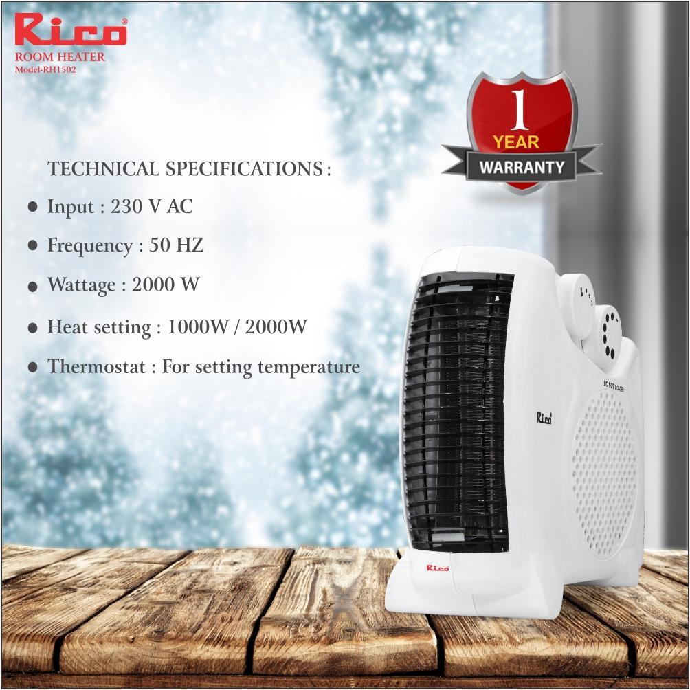 Rico RH1502 2000W Room Heater– Rico India