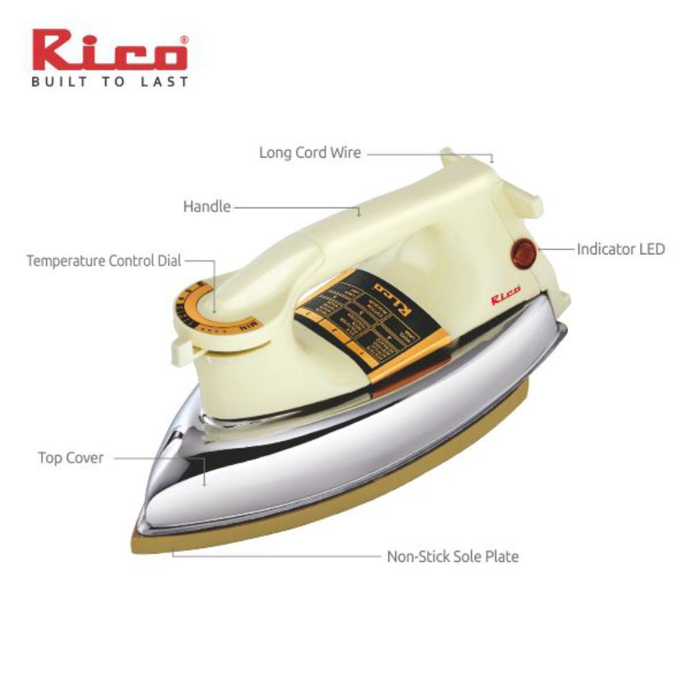 Rico Heavy Weight Automatic Dry Iron – “AI 11” model (1.5 Kg)– Rico India
