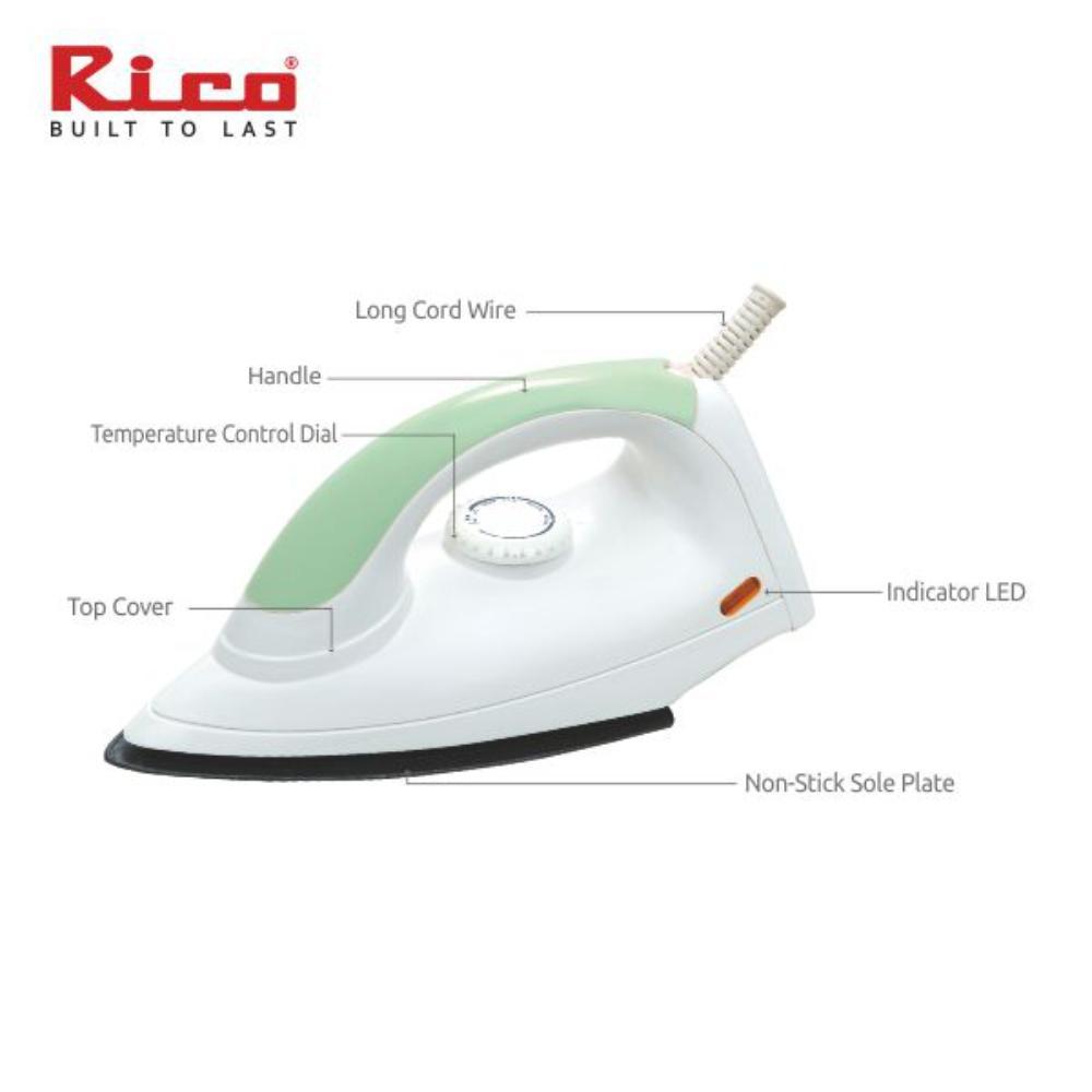 Rico Light weight Dry Iron - Model AI08 (White)– Rico India