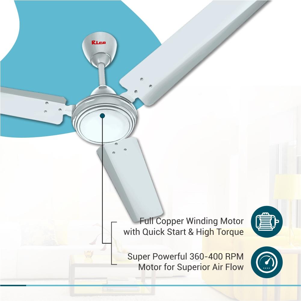 Rico 3 Blade 1400mm Ceiling Fan CF809 (White)– Rico India
