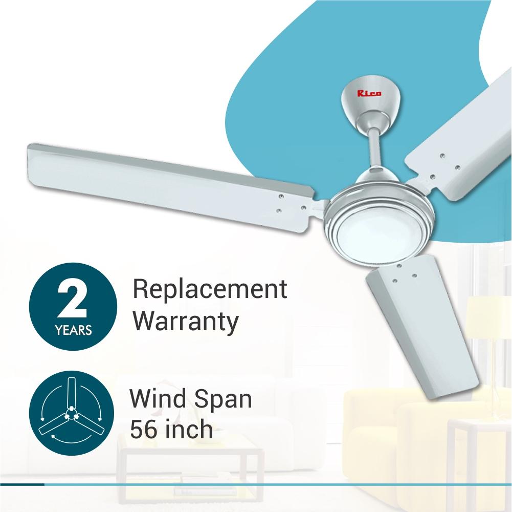 Rico 3 Blade 1400mm Ceiling Fan CF809 (White)– Rico India