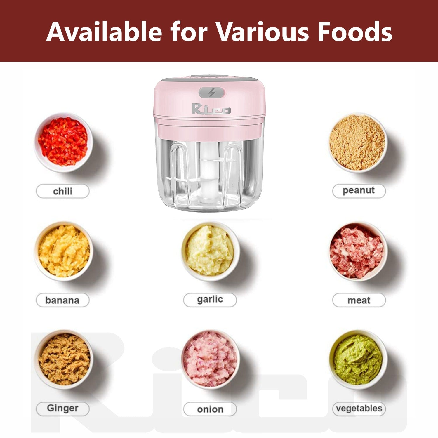 Introducing All New Rechargeable Mini Garlic Chopper.– Rico India