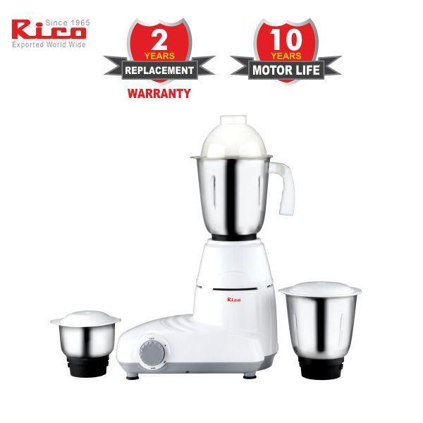 Rico Mixer Grinder 750 Watts with 3 Jars MG1907 (White)– Rico India