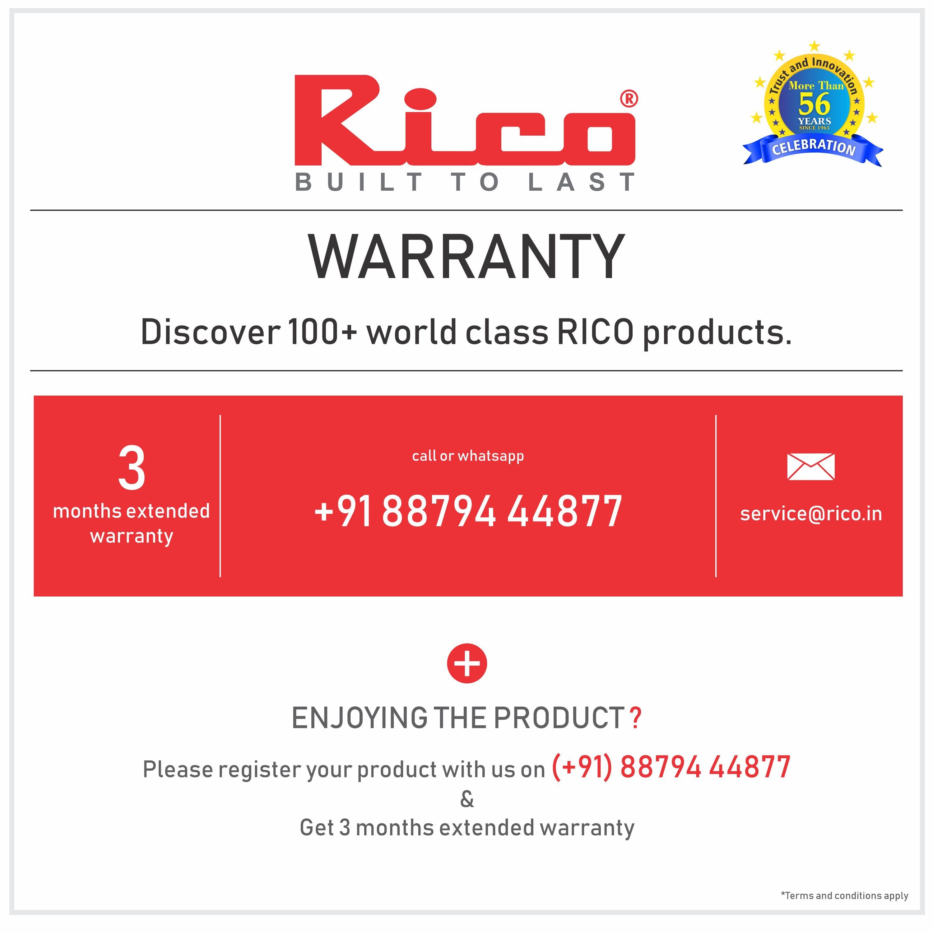 Rico Aluminum 3 Blade 1200mm Ceiling Fan CF807 (Brown)– Rico India