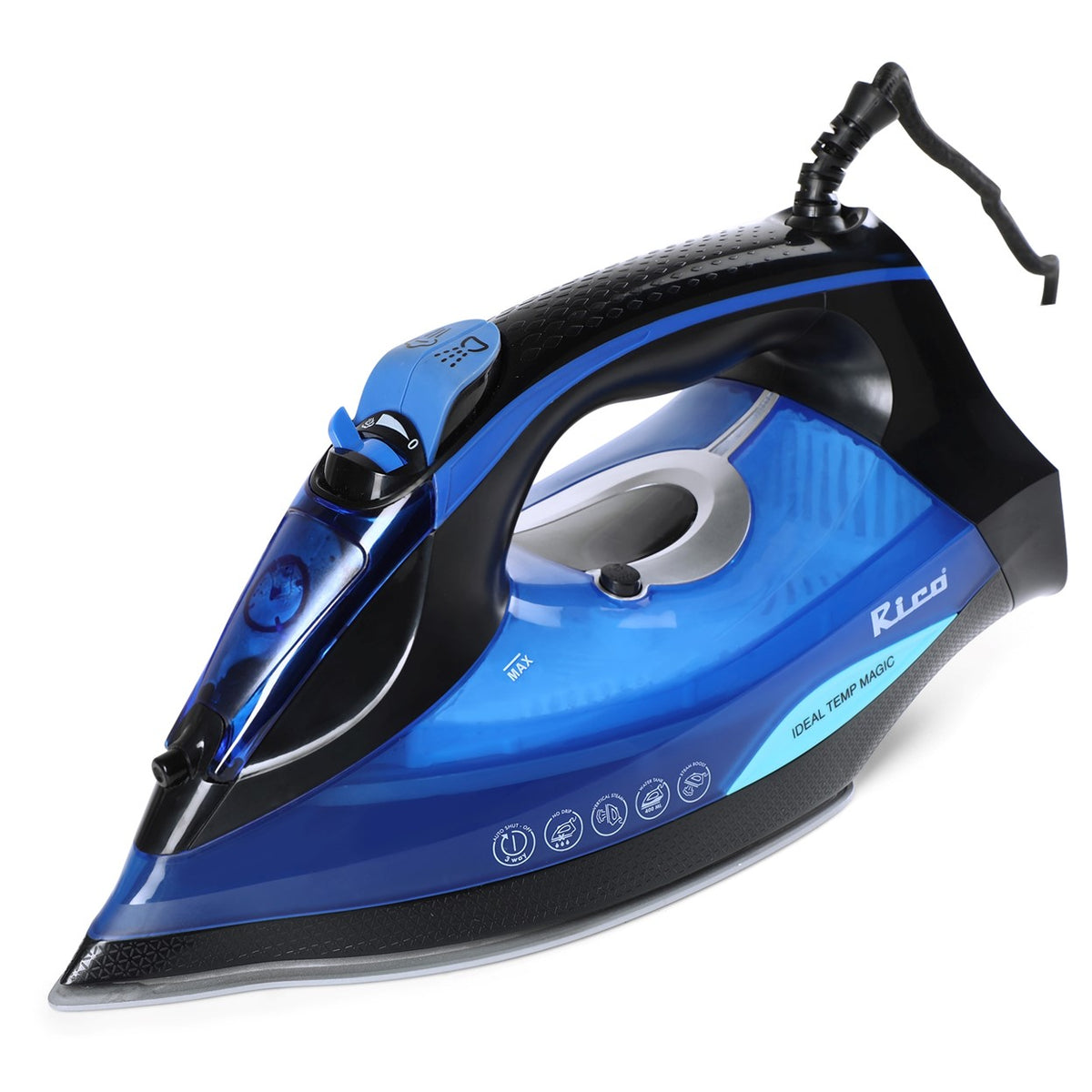 Ideal Temperature No Burning 2200 Watts Steam Iron SI2110 (BLACK)– Rico ...
