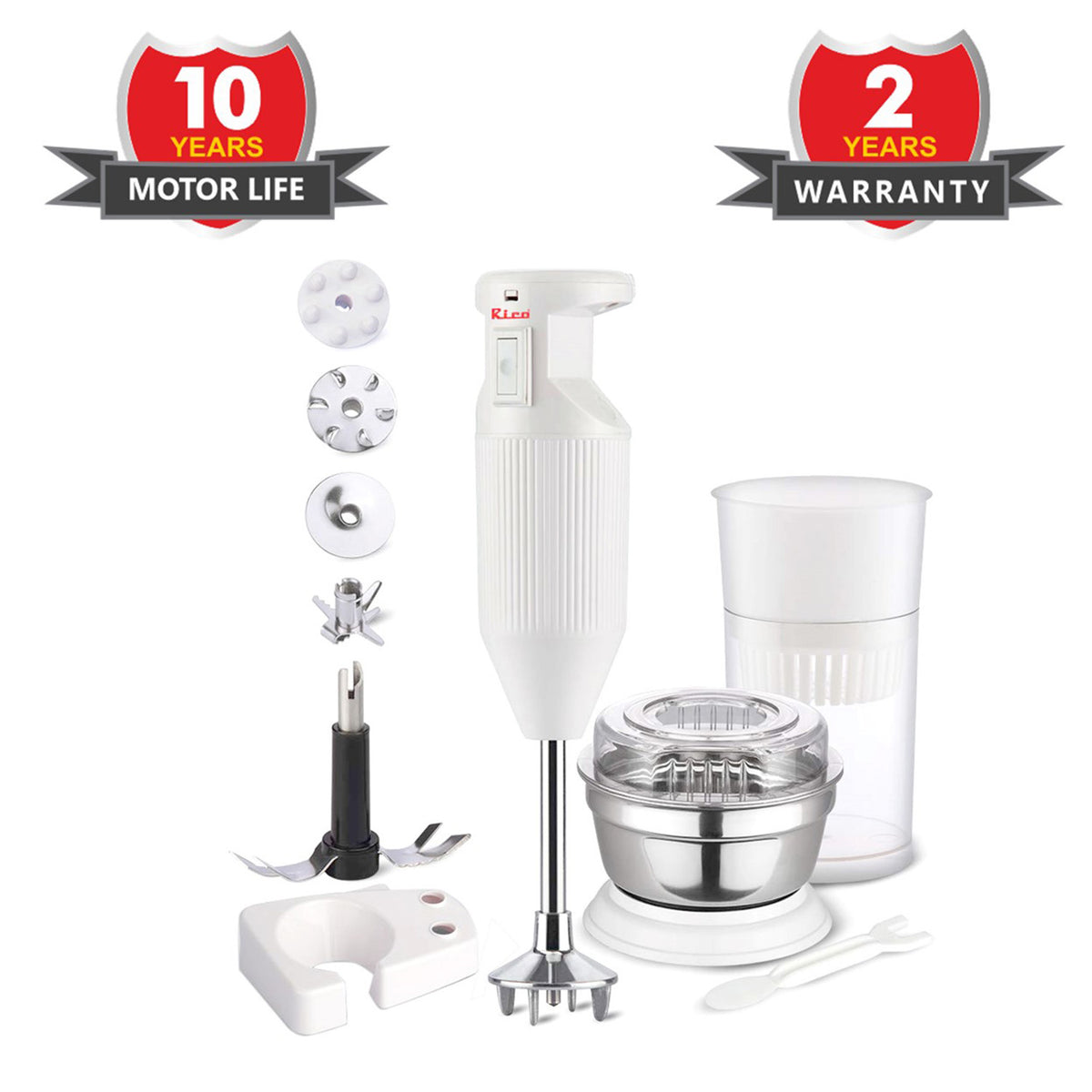 Rico Hand Blender 150 Watt HBCJ (White).– Rico India